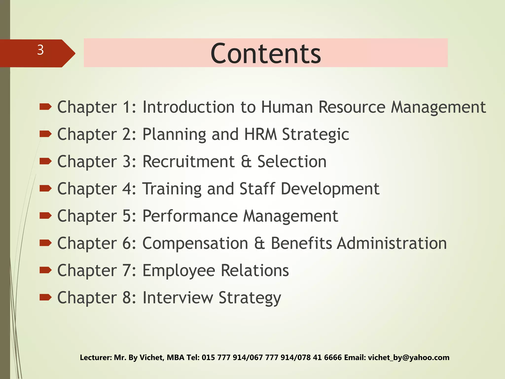 Human Resource Management by Mr. By Vichet | PPTX