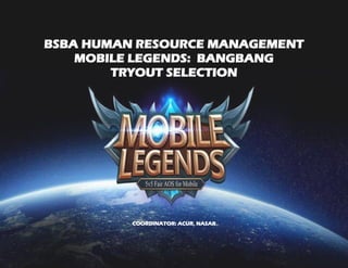 Human resources management MLBB data analysis | PPT