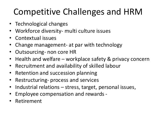 Hrm Challenges In Human Resource Management