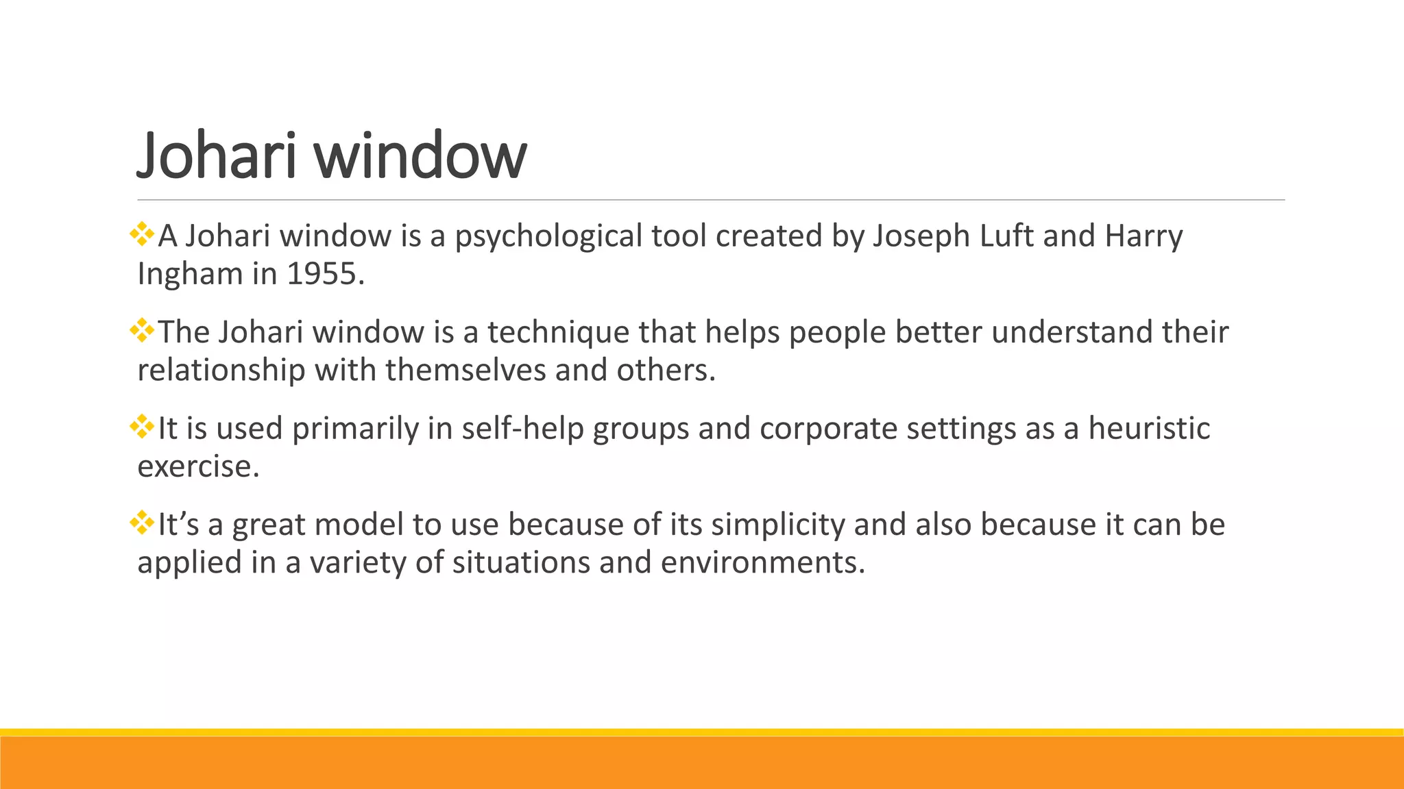 Johari Window | PPTX