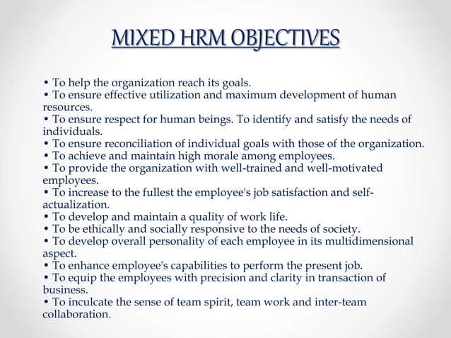 HRM Objective.ppt
