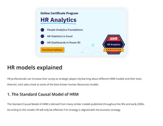 HR Models.pdf The Mode discusses by describing | PDF
