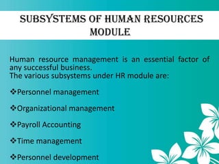 Hr module mis | PPT