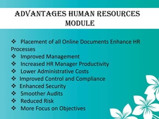 Hr module mis | PPT