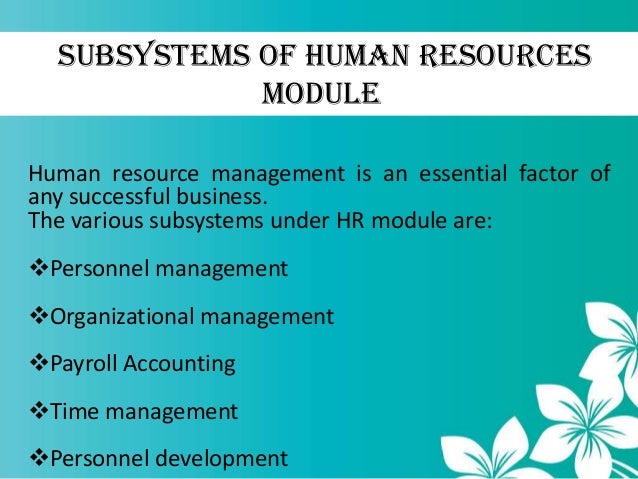 Hr module mis