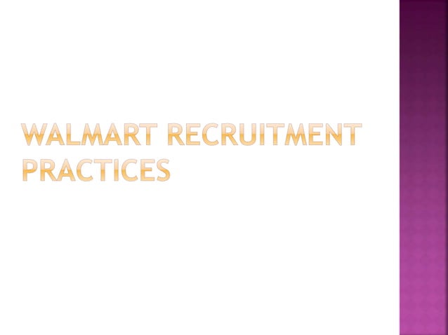 Hrm of walmart | PPTX | Human Resources | Business