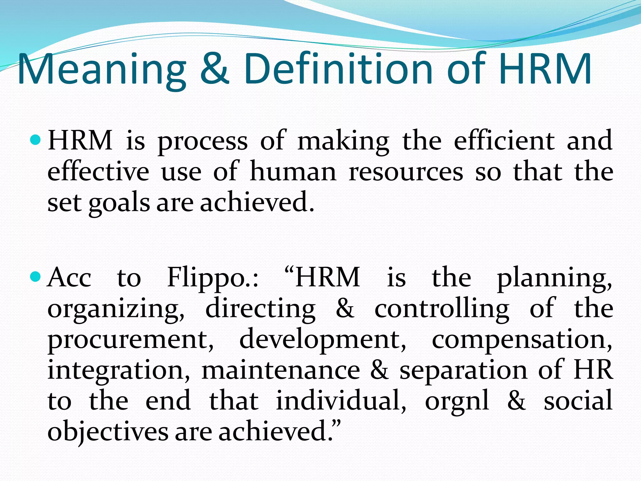 Hrm overview | PPTX