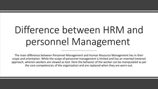 Hrm & personnel management | PPTX