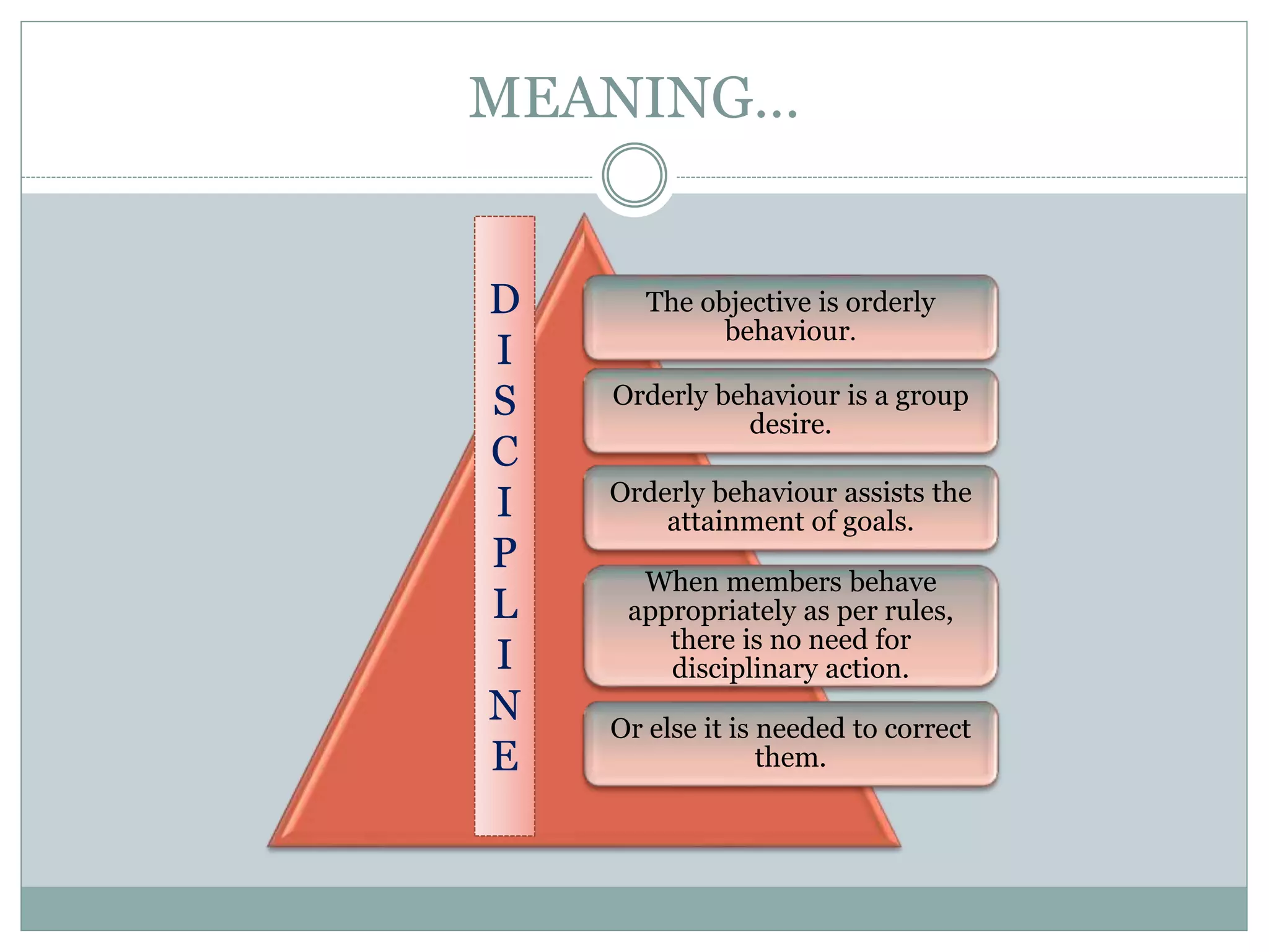 DISCIPLINE IN ORGANIZATION & STRESS MANAGEMENT | PPTX