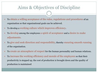DISCIPLINE IN ORGANIZATION & STRESS MANAGEMENT | PPTX