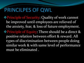 QWL ppt | PPTX