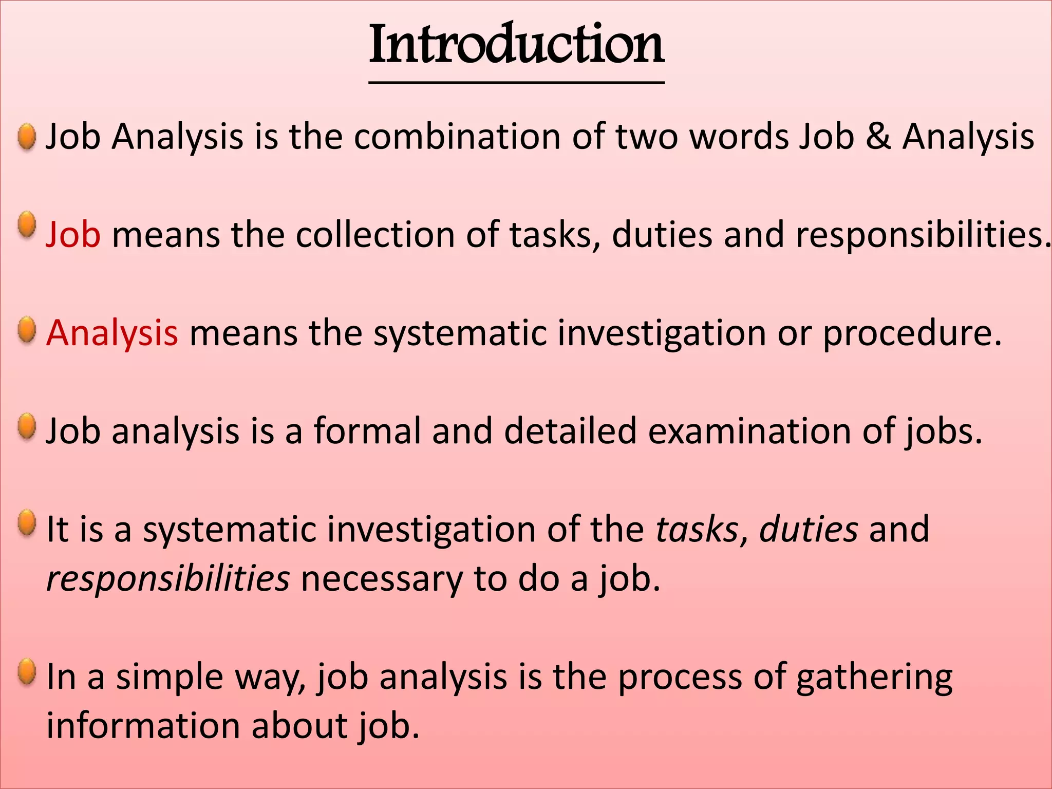 Job Analysis | PPT