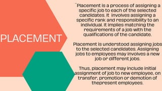 HRM PPT on placement , induction and socialization | PPTX