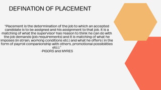 HRM PPT on placement , induction and socialization | PPTX