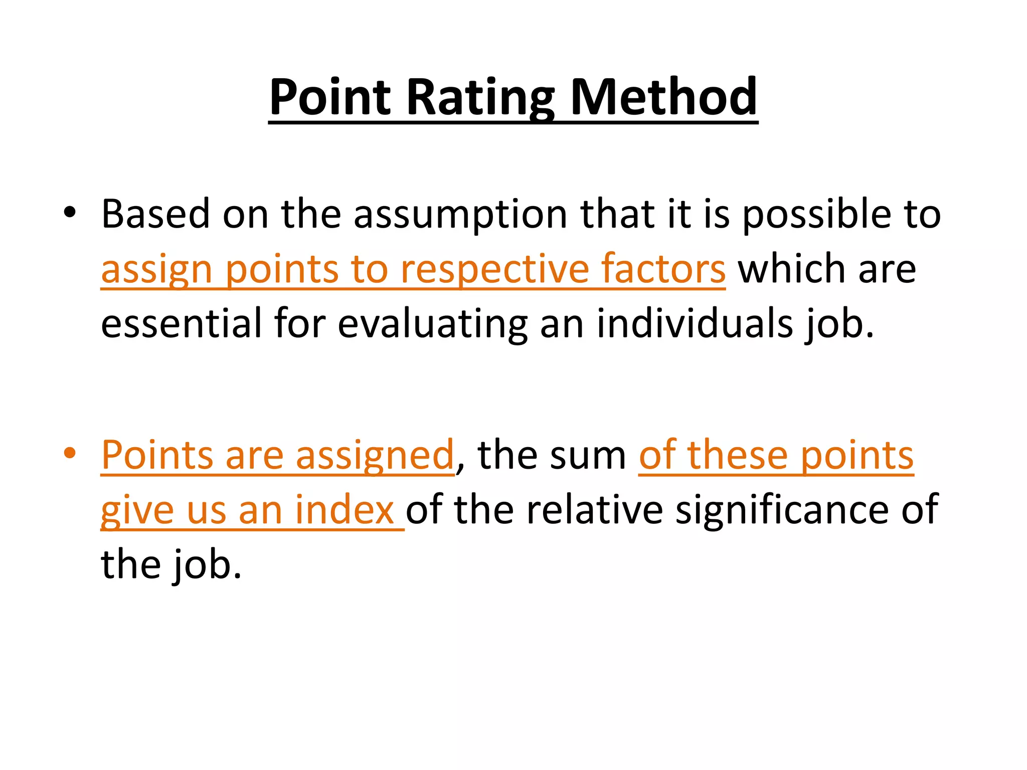 Human Resource Management (Job Evaluation) | PPTX