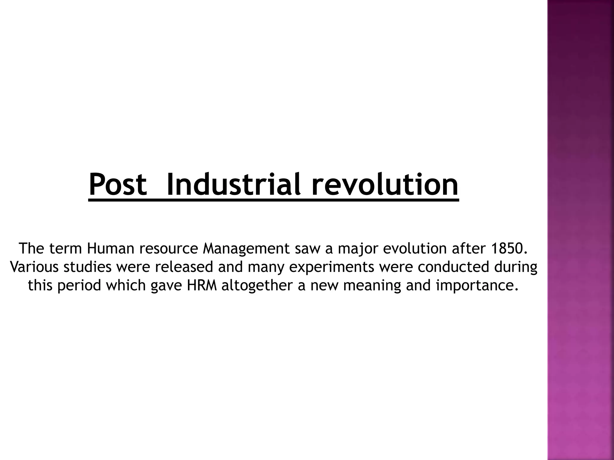 evolution of hrm | PPTX