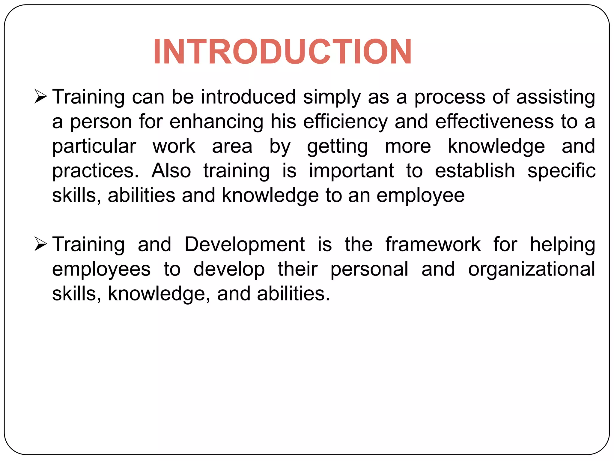training and employee development | PPTX