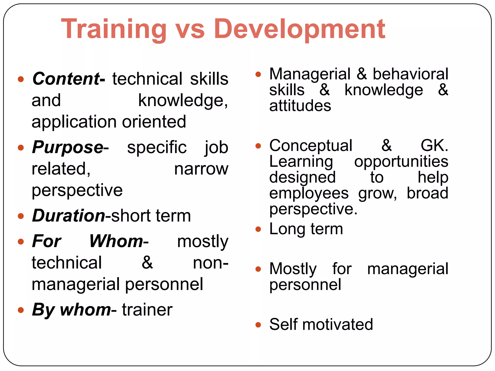 training and employee development | PPTX