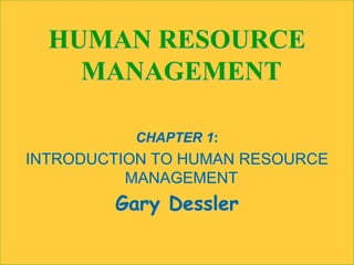 Hrm ppt ch. 01 | PPT