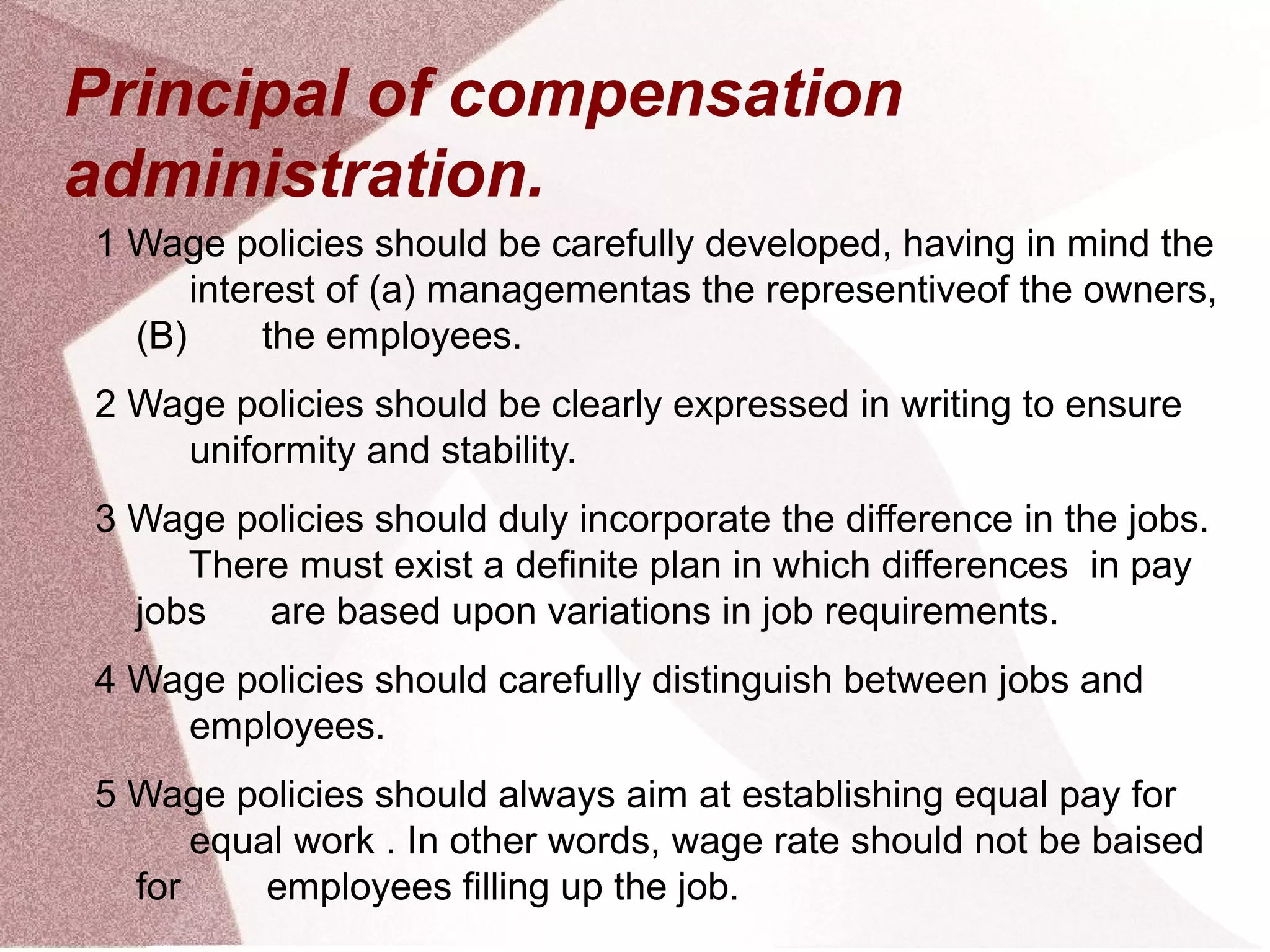 Hrm ppt compensation administration | PPT