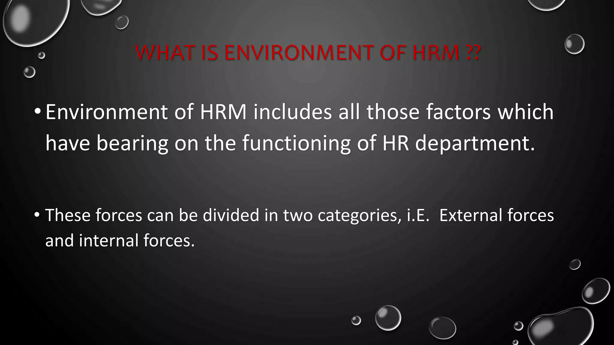 HRM in changing Environment | PPTX