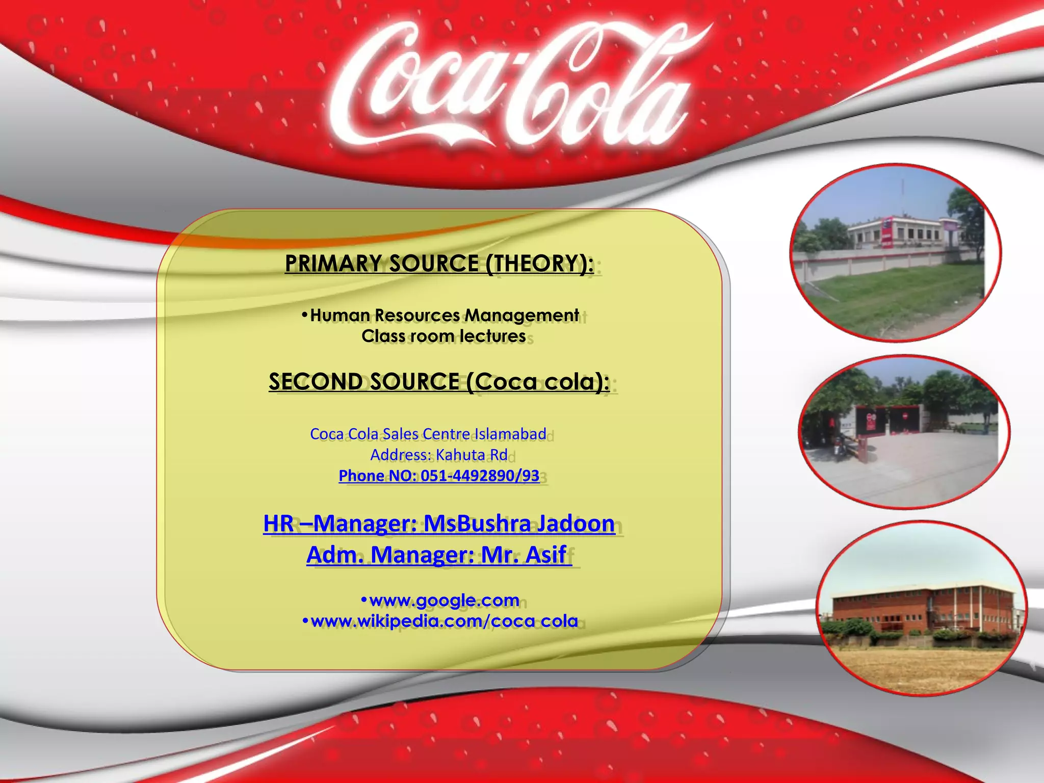 Hrm practices at Coca Cola pakistan | PPT