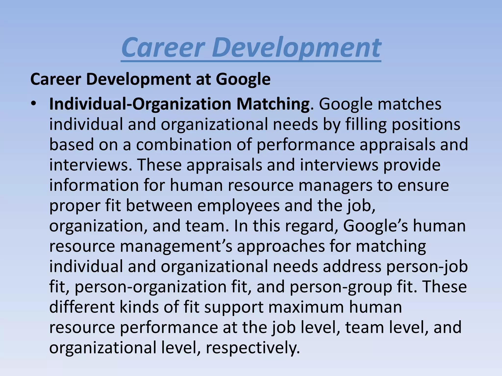 Human resource management practices at google | PPTX
