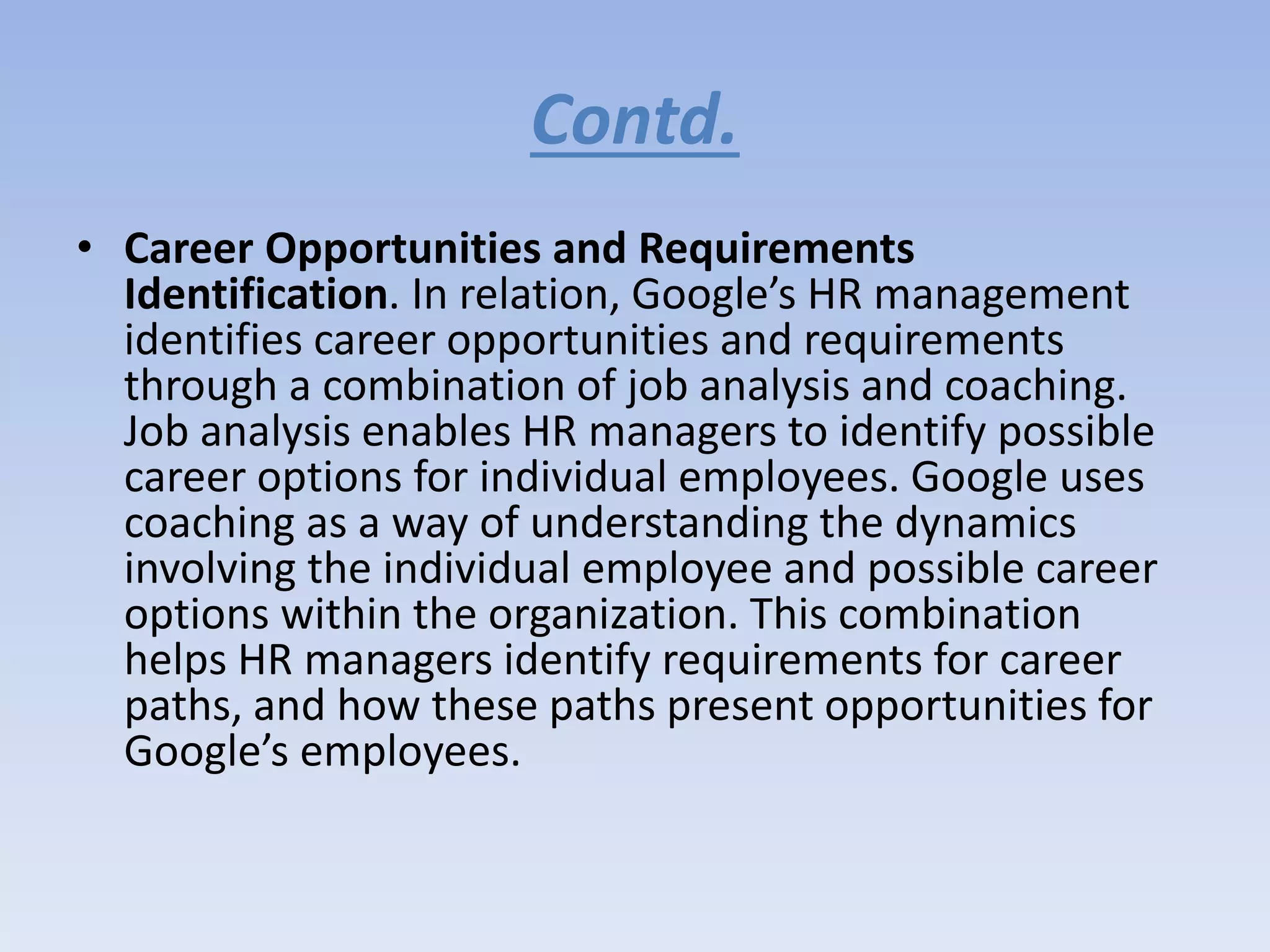 Human resource management practices at google | PPTX