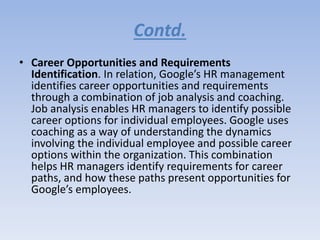 Human resource management practices at google | PPTX