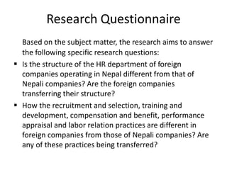 Hrm practices in nepal presentation | PPTX