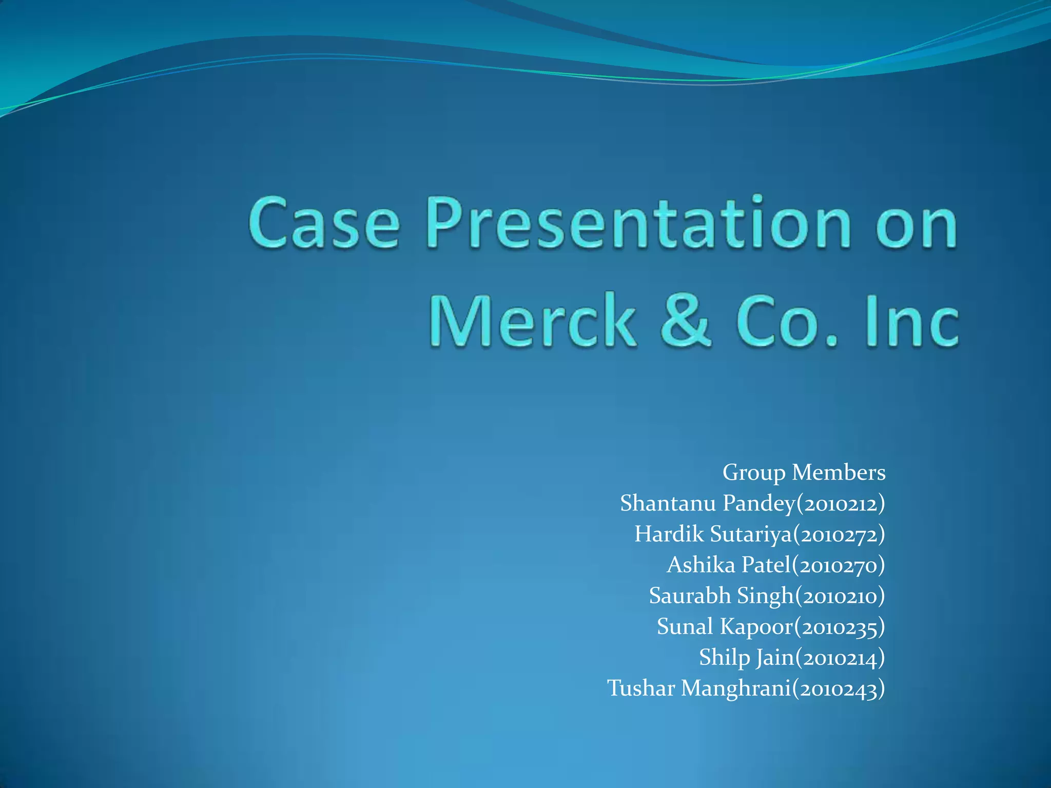 merck and co. inc | PPTX