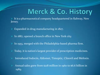 merck and co. inc | PPTX