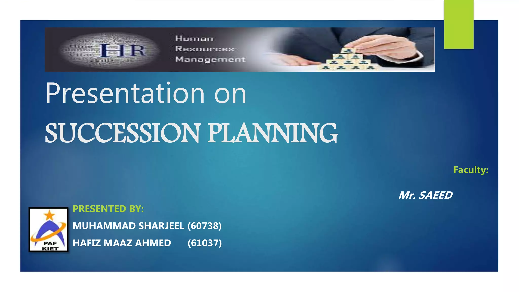 Presentation on Succession Planning | PPTX