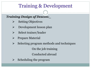 Abid Hussain Sindhu. HCBF. HRM of Descon Ingineering Presentation | PPT