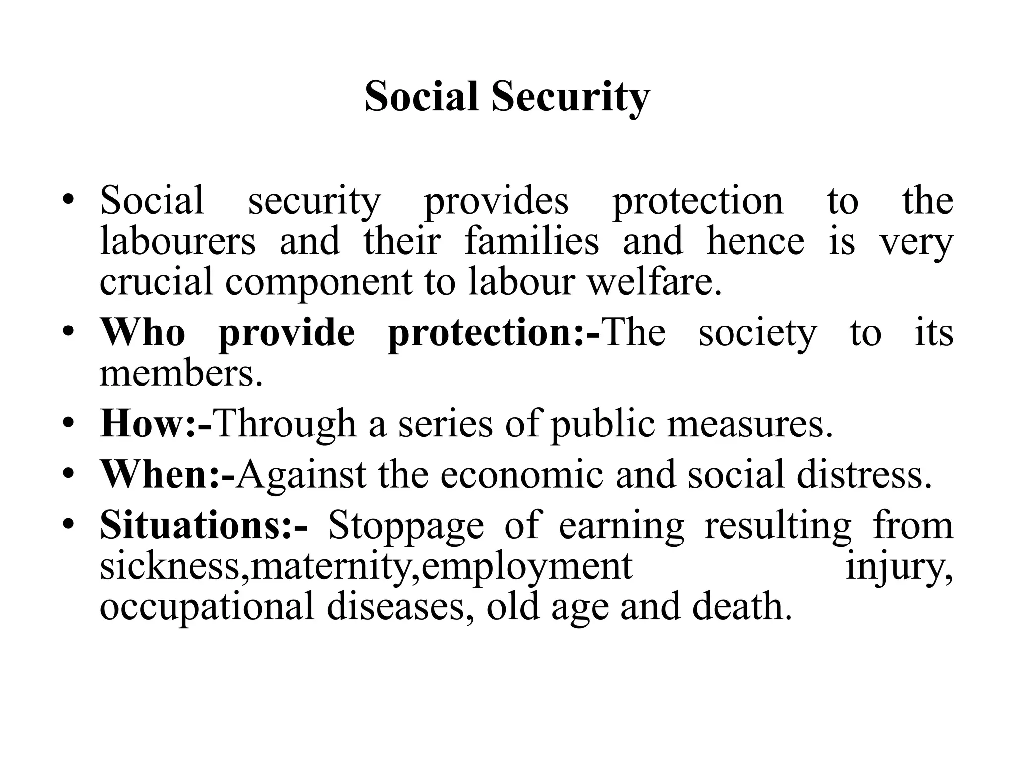 Social Security Schemes in India | PPTX