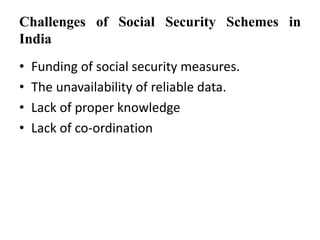 Social Security Schemes in India | PPTX