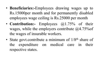 Social Security Schemes in India | PPTX