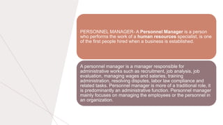 PERSONNEL MANAGER | PPTX