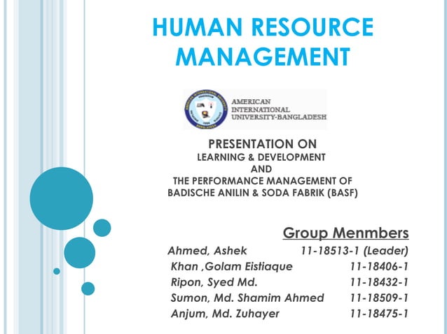 Learning & Development and the Performance management | PPT | Human ...