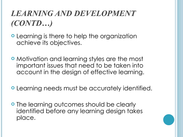 Learning & Development and the Performance management | PPT | Human ...