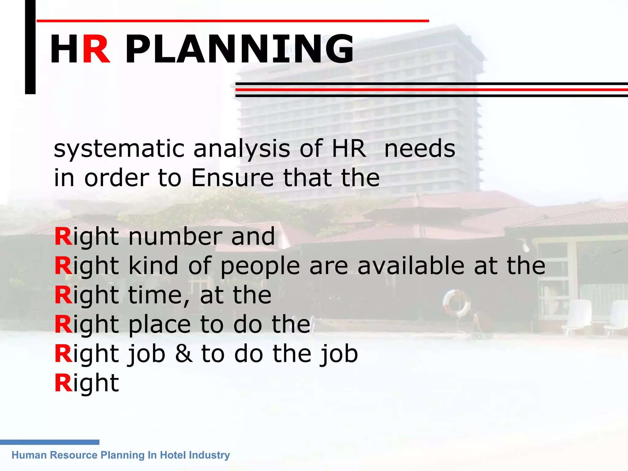 Human Resource Management in Hotel Industry | PPS
