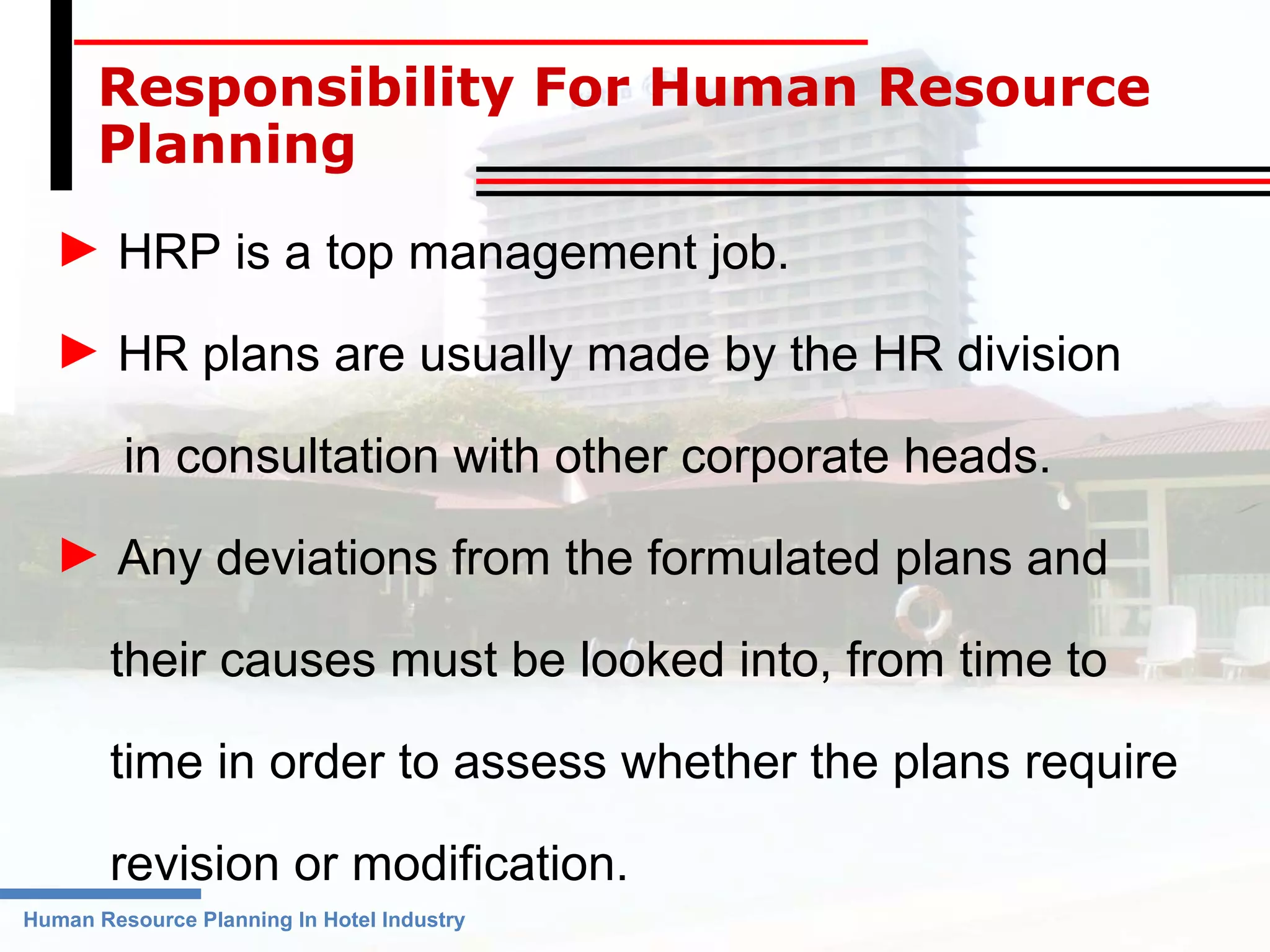 Human Resource Management in Hotel Industry | PPS