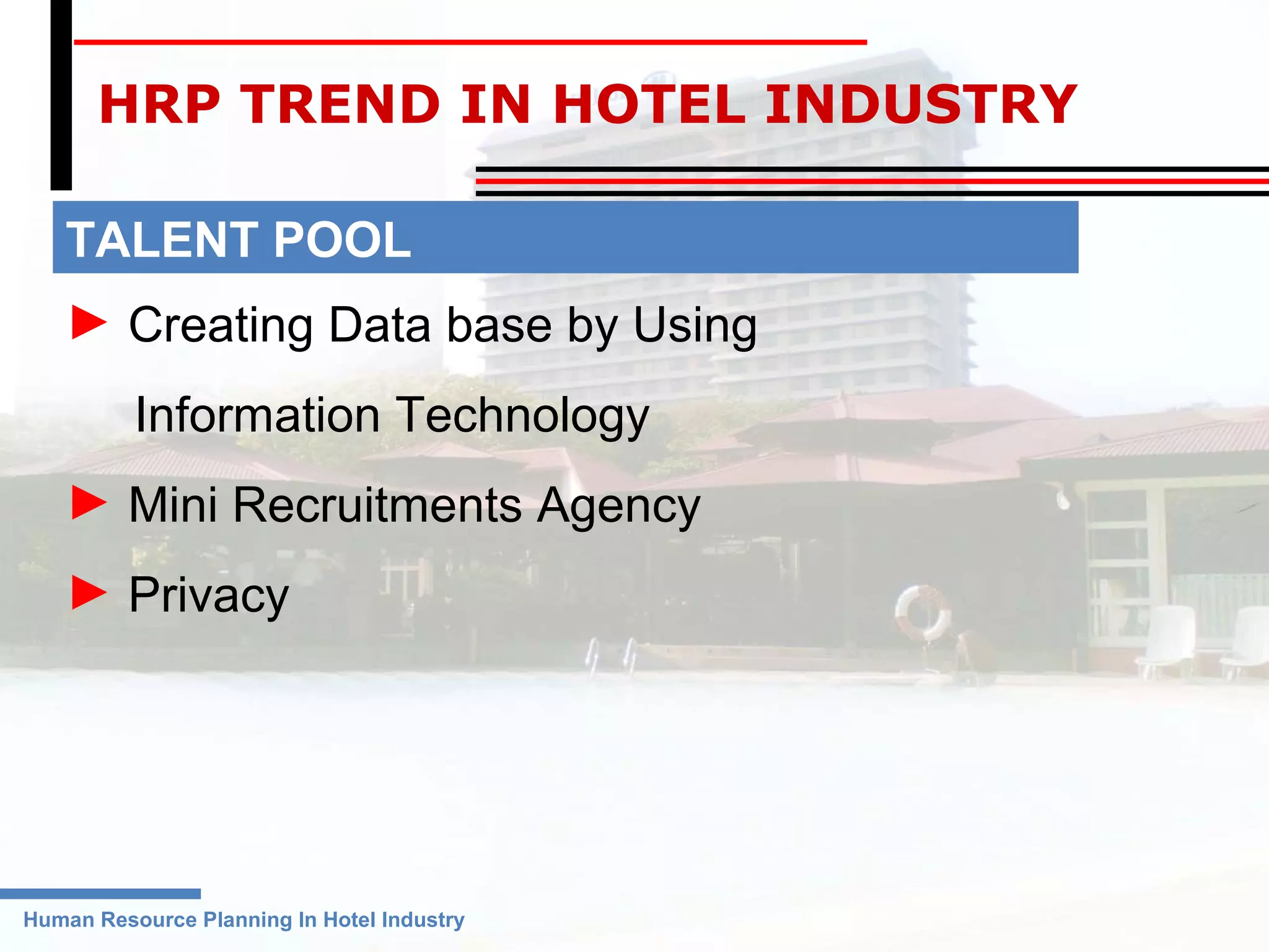 Human Resource Management in Hotel Industry | PPS