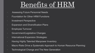Human Resources Management (HRM) | PPTX