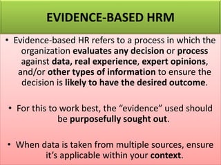 Human Resources Management (HRM) Value Chain Processes, Organizational ...