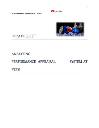 PEPSI PROJECT HRM | DOCX