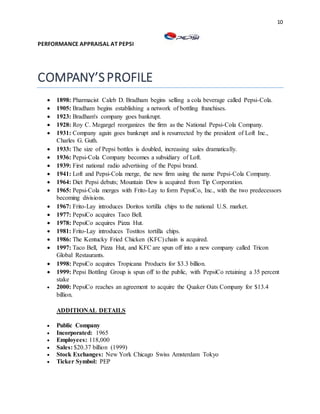 PEPSI PROJECT HRM | DOCX