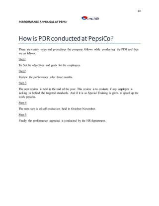 PEPSI PROJECT HRM | DOCX