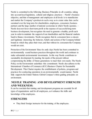 Hrm project on nestle | DOCX