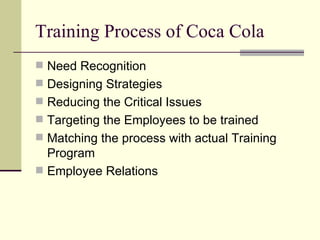 Coca Cola VS Pepsi Training Process | PPT